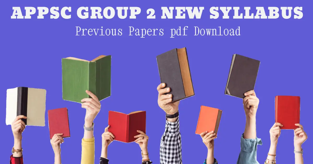 Appsc Group 2 new syllabus exam previous papers pdf download